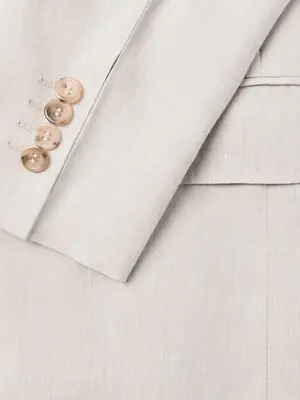 Canali Kei Slim-fit Linen And Wool-blend Suit Jacket