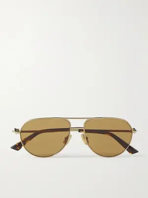 Bottega Veneta Aviator-style Sunglasses - Gold