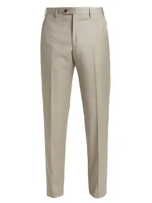 Giorgio Armani Men's Wool Crease-Front Trousers - Beige  Beige