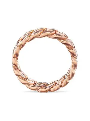 David Yurman Curb Chain Band Ring In 18k Rose 6mm