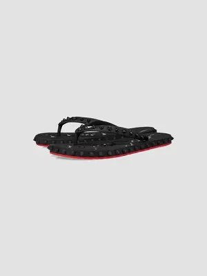 CHRISTIAN LOUBOUTIN Super Loubi Flip Flops - Black