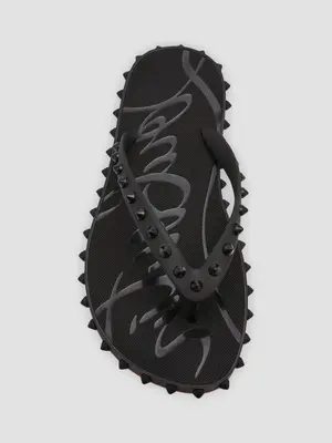 CHRISTIAN LOUBOUTIN Super Loubi Flip Flops - Black