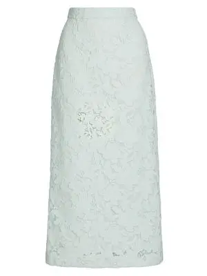 Zimmermann Women's Natura Lace Pencil Midi-Skirt - Mint  - Mint