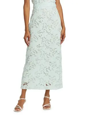 Zimmermann Natura Lace Pencil Midi-skirt