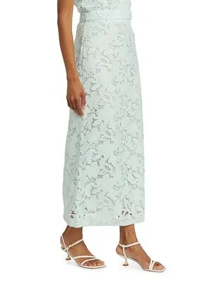 Zimmermann Natura Lace Pencil Midi-skirt