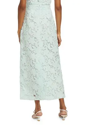 Zimmermann Natura Lace Pencil Midi-skirt