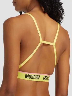 Moschino Donna Logo-detailed Bikini Top
