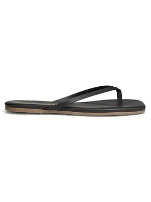 Tkees Square-toe Lily Leather Sandals Black