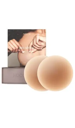 NOOD No-show Reusable Round Nipple Covers 3 Inch In Tan - No. 5