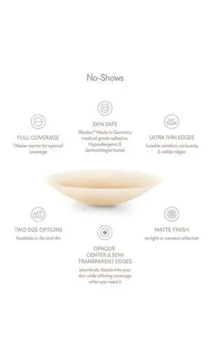 NOOD No-show Reusable Round Nipple Covers 3 Inch In Tan - No. 5