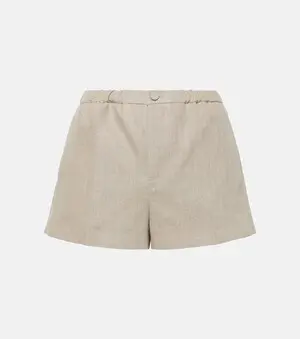 Valentino Garavani Linen Canvas Shorts - Beige