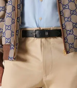 Gucci Gg Leather Belt