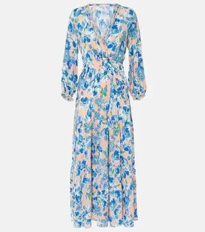 Poupette St Barth Emily Floral Maxi Dress - Blue