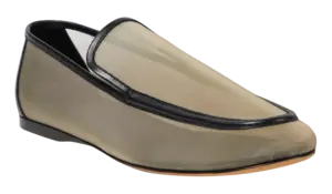 Khaite Alessia Leather-trimmed Mesh Loafers - Neutrals
