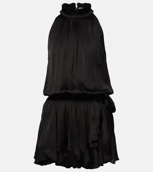 Poupette St Barth Bianca Halterneck Minidress - Black