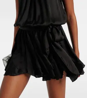Poupette St Barth Bianca Halterneck Minidress - Black