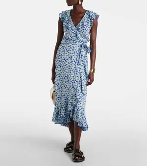 Poupette St Barth Triny Printed Midi Dress