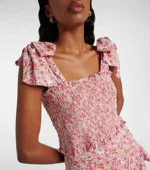 Poupette St Barth Trini Floral Top