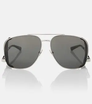 Saint Laurent Sl 653 Leon Spoiler Aviator Sunglasses - Black