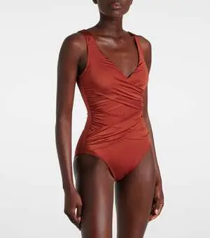 KARLA COLLETTO Ruched One Piece Swimsuit - Black