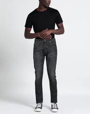 DONDUP Straight Leg Jeans With Button Fastenings - Black