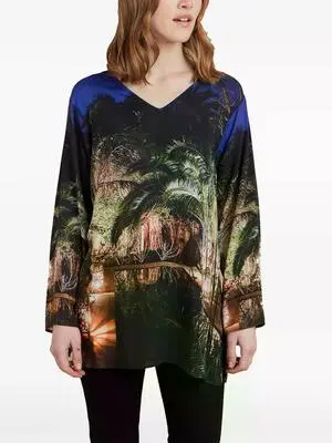 AGNÈS B. Palm Tree-print Tunic Top