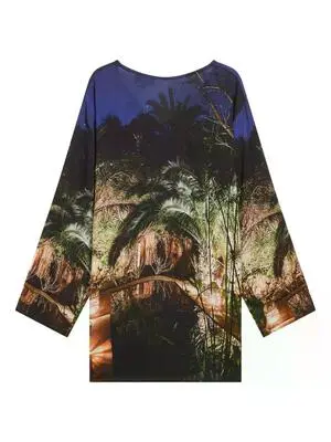 AGNÈS B. Palm Tree-print Tunic Top