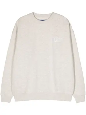 AWAKE NY Logo-embroidered Mélange Sweatshirt - Grey