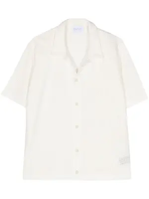BLUE SKY INN Waffle-pattern Bowling Shirt