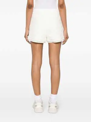Moncler Logo-patch Tweed Shorts - White