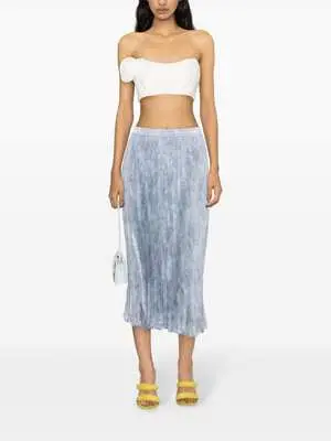 Michael Kors Floral-print Pleated Midi Skirt