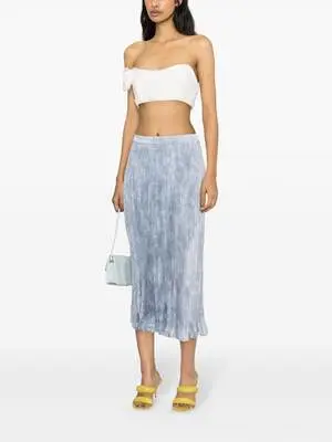 Michael Kors Floral-print Pleated Midi Skirt