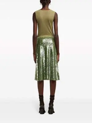 Ami Sequin-embellished Midi Skirt