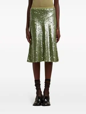 Ami Sequin-embellished Midi Skirt