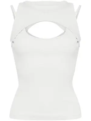 Off-White Layered Cut-out Tank Top