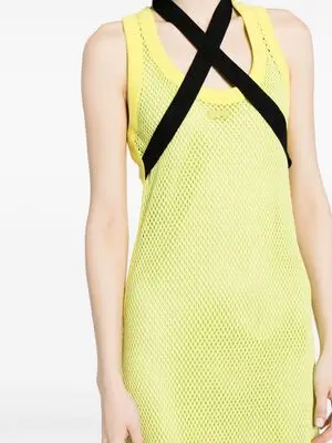 Off-White Openwork Sleeveless Dress