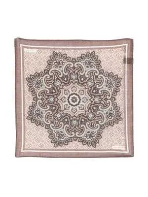 Tagliatore Medallion-print Pocket Scarf - Brown