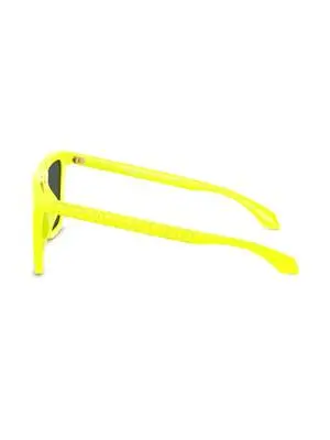 Versace Greca-detail Square-frame Sunglasses - Yellow