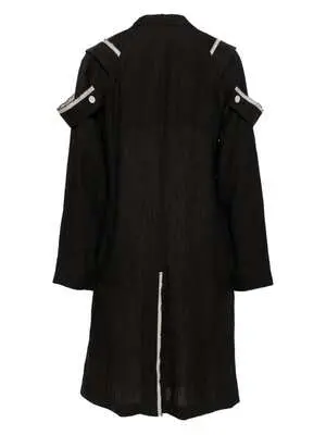 Yohji Yamamoto Contrast-trim Ramie Coat