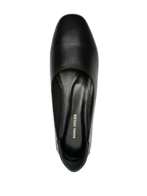 Manu Atelier Leather Ballerina Shoes