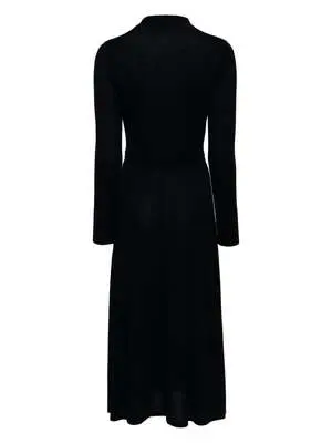 N.peal Polo-collar Belted Dress