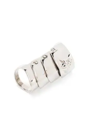 VIVIENNE WESTWOOD Armour Orb-motif Ring - Silver
