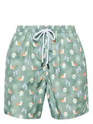BARBA NAPOLI Graphic-print Swim Shorts