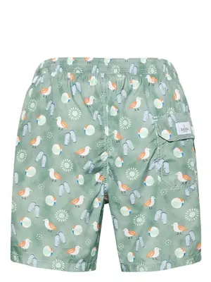 BARBA NAPOLI Graphic-print Swim Shorts