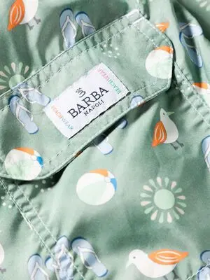 BARBA NAPOLI Graphic-print Swim Shorts