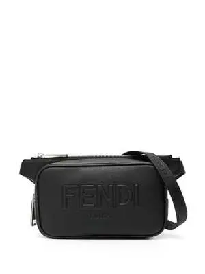 Fendi Logo-embossed Belt Bag - Black