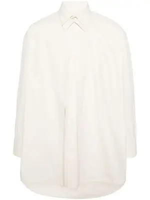 JIL SANDER Layered Cotton Shirt - Neutrals