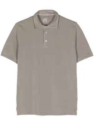 Fedeli Piqué Cotton Polo Shirt - Grey
