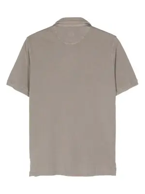 Fedeli Piqué Cotton Polo Shirt - Grey