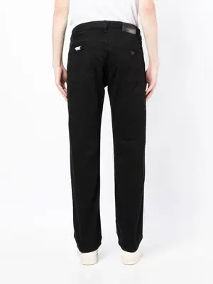 Emporio Armani Straight-leg Denim Jeans - Black